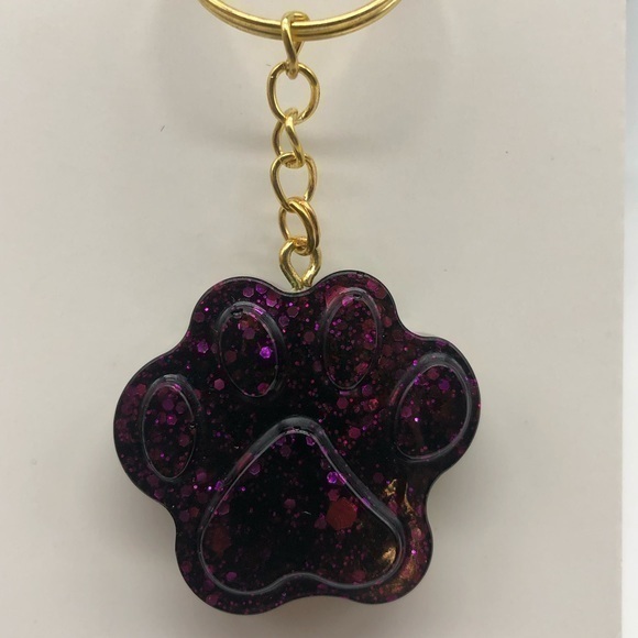 Hand Crafted | Accessories | Handmade Dog Paw Or Cat Print Resin Key ...